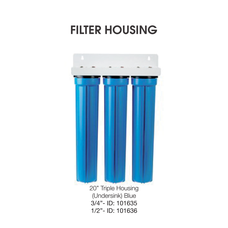 20" Triple Housing (Undercounter) Filter – Filter Man Supply